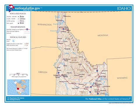 Large Detailed Map Of Idaho State Idaho State Usa Maps Of The Usa