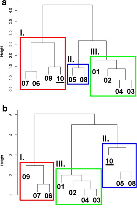 dendrograms summarizing hierarchical agglomerative clustering of