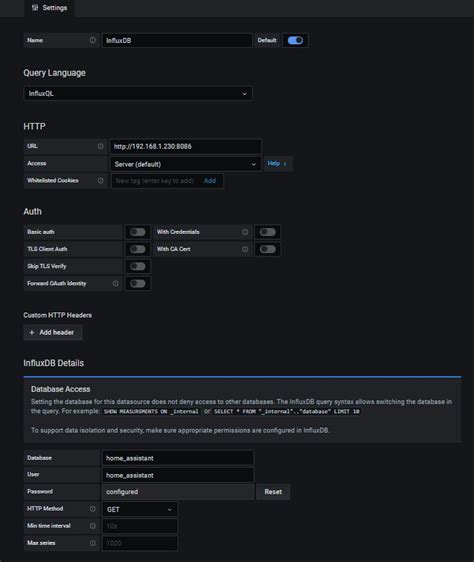 influxdb error bad gateway configuration grafana labs community forums