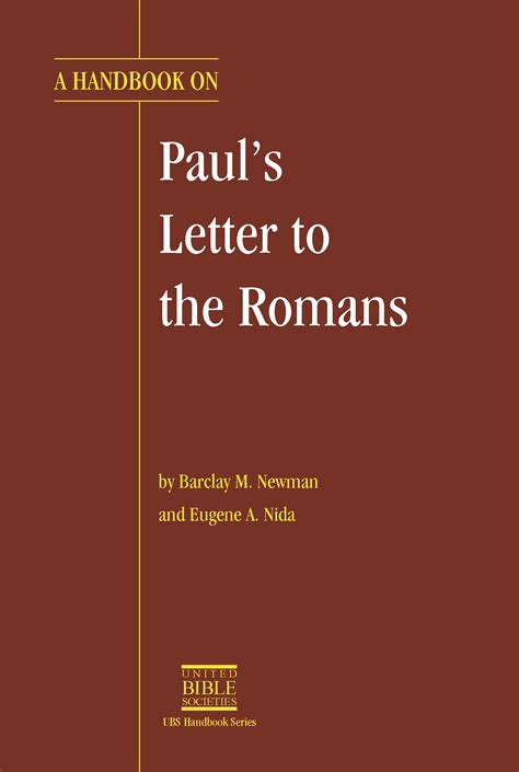 A Handbook On Pauls Letter To The Romans Ubs Global Store