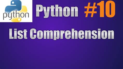 python list comprehension tutorial with examples youtube