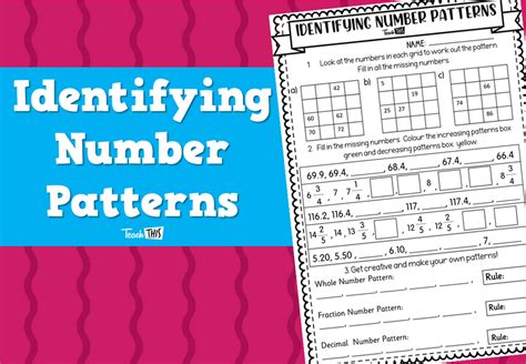 identifying number patterns teacher resources and classroom games