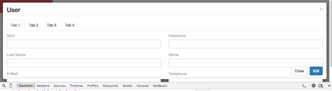 html scrollable content in the middle of a modal dialog
