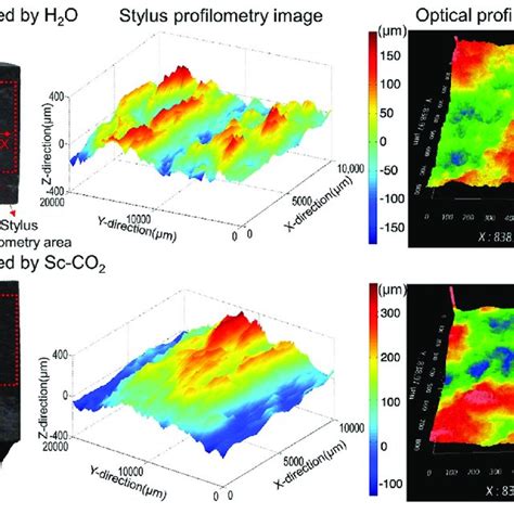 Surfaces Of Fractures Created By Water A And Sc Co 2 B 215 The