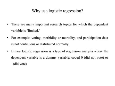 Ppt Logistic Regression Pptx