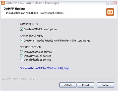 php installation with xampp