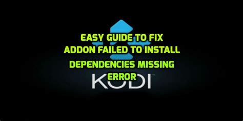 easy guide to fix failed to install dependency error in