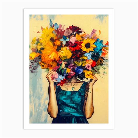Holding My Flower Bouquet 1 Art Print By Nora Gad Fy