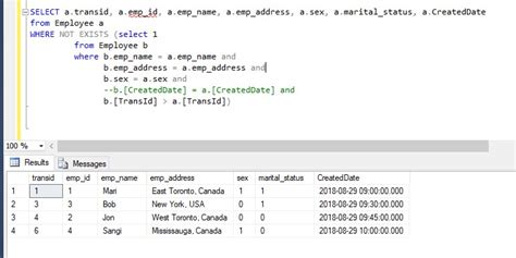 technical how to get latest record or first record from a table in sql