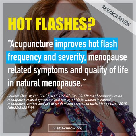 Hot Flashes In Natural Menopause Acupuncture Now Foundation Inc