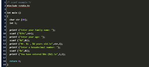 c scanf code example