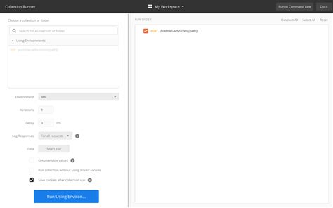using environments in collection runs postman learning center