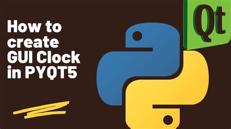 how to create gui clock in pyqt5 python youtube