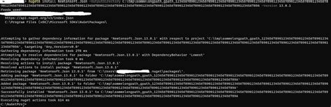 [bug] windows only nuget install fails with misleading error could
