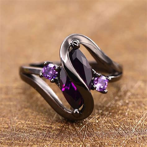 Buy Famshin Luxury Vintage Purple Zircon Cz Crystal
