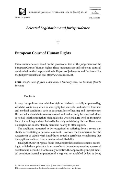 Pdf European Court Of Human Rights