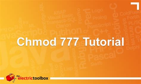 chmod 777 tutorial the electric toolbox blog