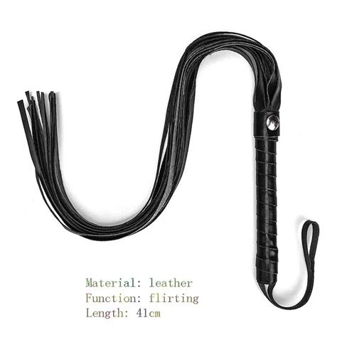 Adult Sm Games Pu Leather Spanking Bondage Flogger Whip Sex Toys For