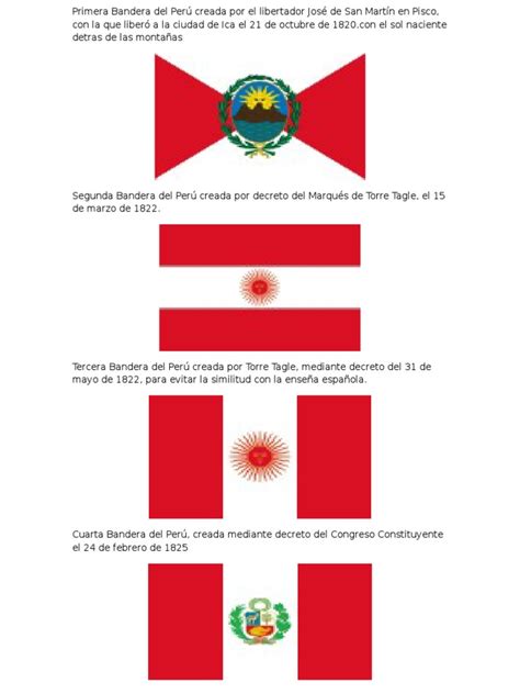 4 Banderas Del Peru Los Símbolos Símbolos Nacionales