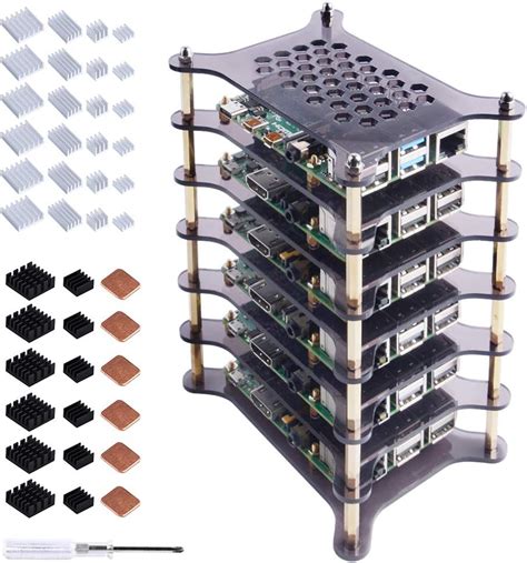 Geeekpi 6 Layers Raspberry Pi Cluster Case Raspberry India Ubuy