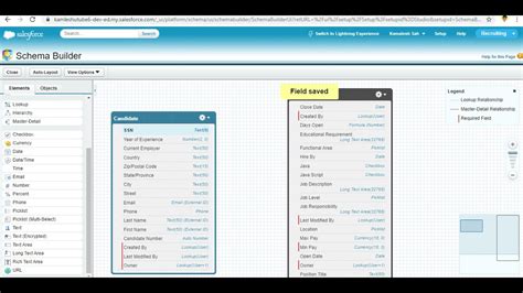 schema builder in salesforce creating fields for candidate object