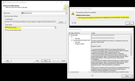 the microsoft ace oledb 16 0 provider is not registered on