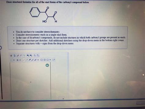solved draw structural formulas for all of the enol forms of