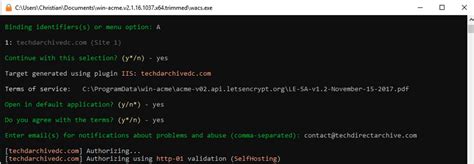 how to install let s encrypt certificates with iis on a windows server
