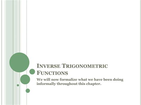 Ppt Inverse Trigonometric Functions Powerpoint Presentation Free