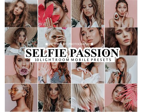 10 Mobile Lightroom Presets Selfie Passion Desktop Portrait Preset For