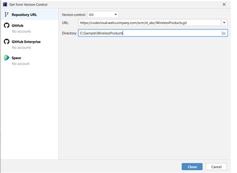 intellij unable to clone the repository clone failed unable to