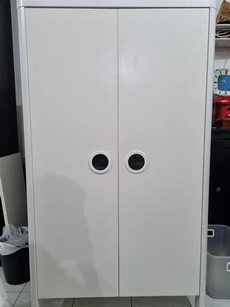 Ikea Busunge White Wardrobe Furniture And Home Living Furniture