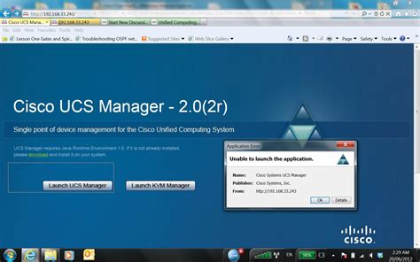unable to launch ucs manager cisco community