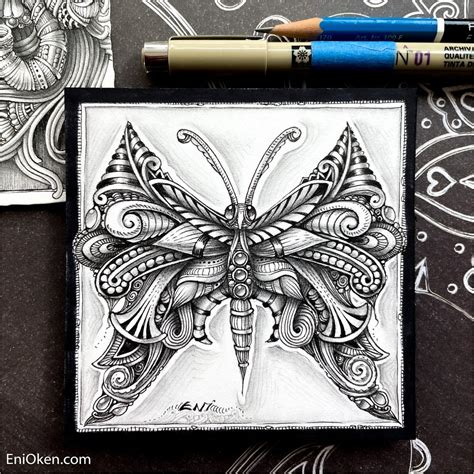 Butterfly Flying Away Drawing