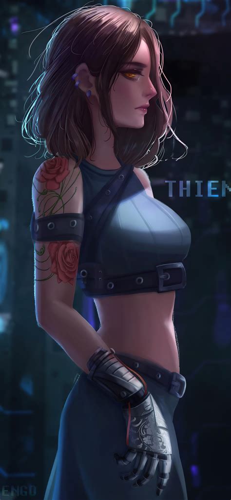 1125x2436 Lily Cyberpunk Anime Girl Science Fiction 4k Iphone Xs Iphone