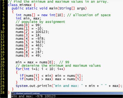assigning values to an array