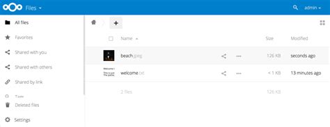 accessing your files using the nextcloud web interface — nextcloud