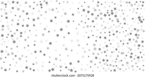 Silver Star Confetti Falling Stars On Stock Vector Royalty Free