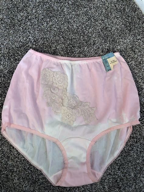 Nwt Vintage Jc Pennys Gaymode Nylon Panties Pink White Sz Large Ebay