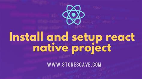 install react native set up react native project youtube