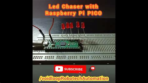 led chaser demo with raspberry pi pico youtube