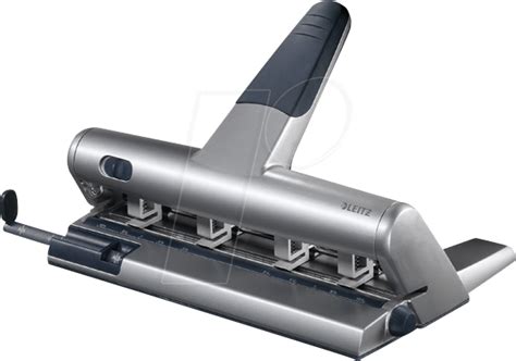 Leitz 51140084 Multi Hole Puncher For Up To 30 Sheets Silver At