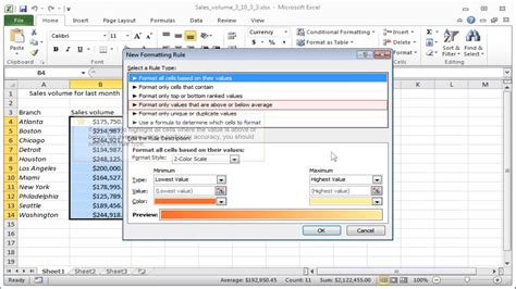 excel highlighting cells with user defined rules youtube