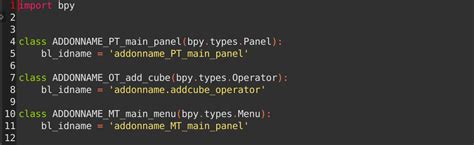 darkfall blender python tutorial class naming convention