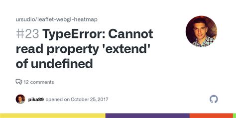 typeerror cannot read property extend of undefined · issue 23