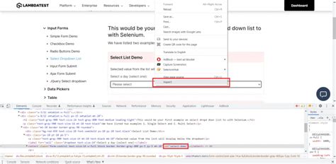 how to select dropdown in selenium c lambdatest