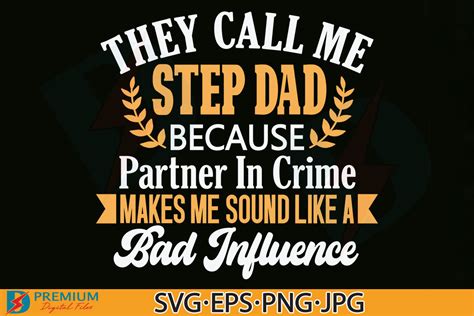 Fathers Day Svg Funny Step Dad Quotes Afbeelding Door Premium Digital