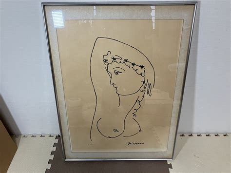 【傷や汚れあり】pablo Picasso パブロ ピカソ 木版画 リトグラフ 版画 銅版画 額装 希少な逸品 の落札情報詳細 ヤフオク