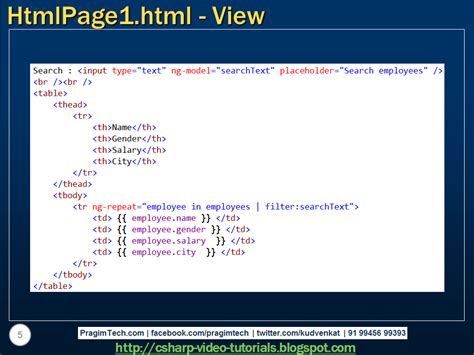 sql server and c video tutorial search filter in angularjs