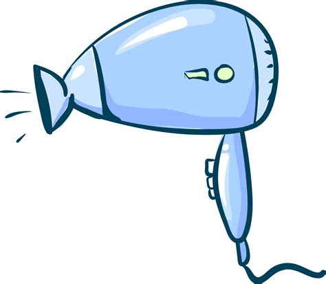 Blue Hair Dryer Illustration Vector On White Background 13818234